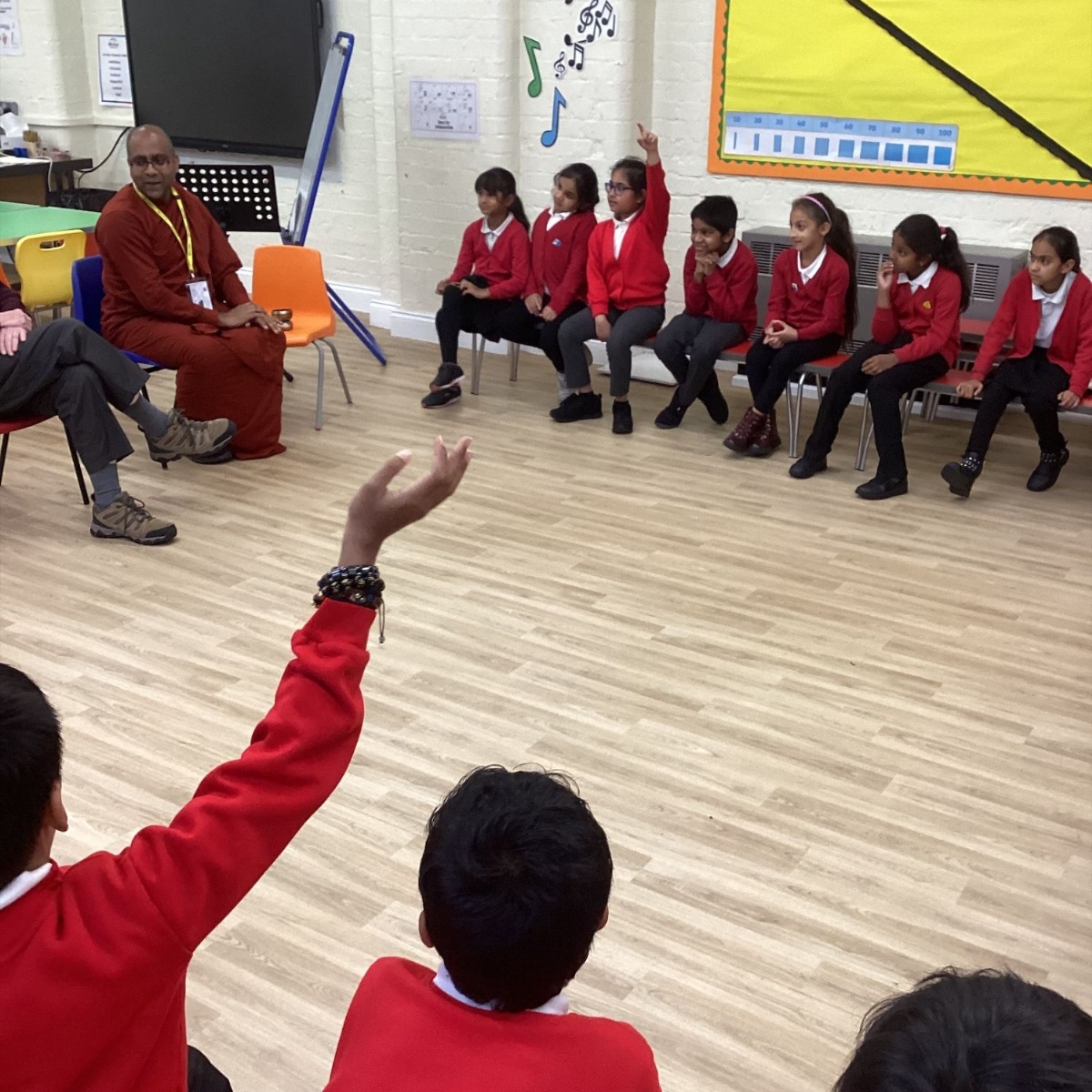 Buddhist Monk Visit - Rushey Mead Primary School